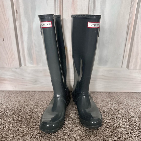 Hunter | Shoes | Hunter Tall Gray Rain Boots | Poshmark